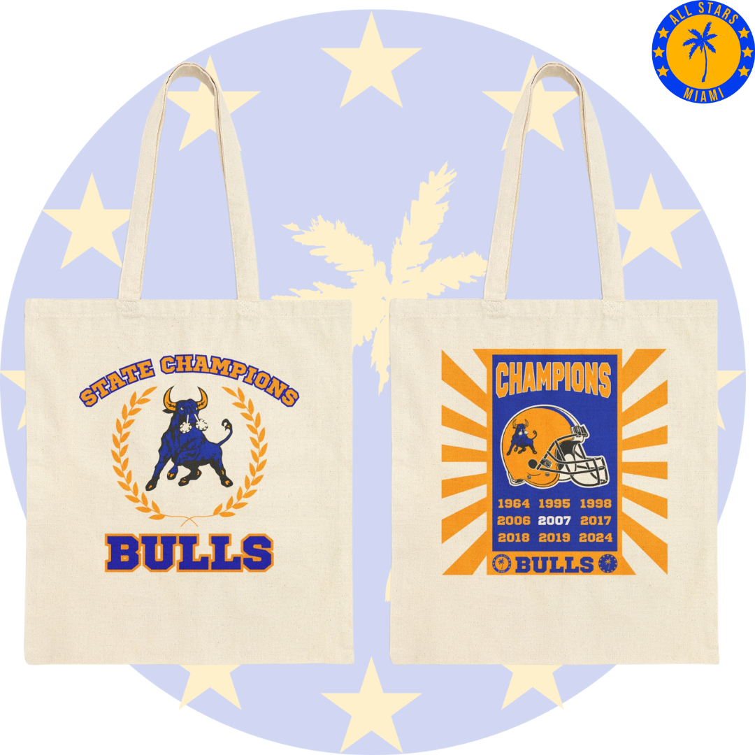 MIAMI NORTHWESTERN BULLS CHAMPIONSHIP COTTON CANVAS TOTE – AllStarsMiami
